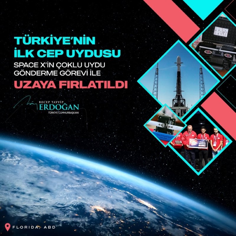 Türkiye’nin ilk cep uydusundan ilk sinyal alındı Türkiye’nin ilk cep uydusundan ilk sinyal alındı